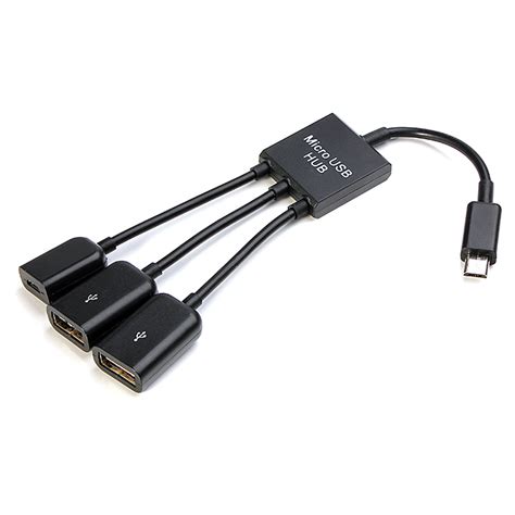 3 1 Micro Usb 2 Usb 2 0 In 1 Micro Usb Otg Hub Host Adapter Cable