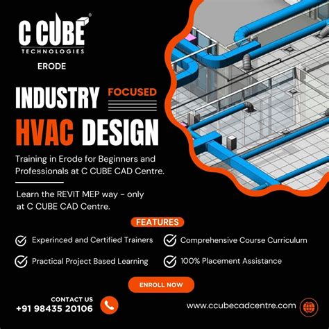 C Cube 🔥 𝐈𝐧𝐝𝐮𝐬𝐭𝐫𝐲 𝐅𝐨𝐜𝐮𝐬𝐞𝐝 𝐇𝐕𝐀𝐂 𝐃𝐞𝐬𝐢𝐠𝐧 𝐓𝐫𝐚𝐢𝐧𝐢𝐧𝐠 𝐢𝐧 𝐄𝐫𝐨𝐝𝐞 🔥 📍 Only At C Cube Cad Centre Learn