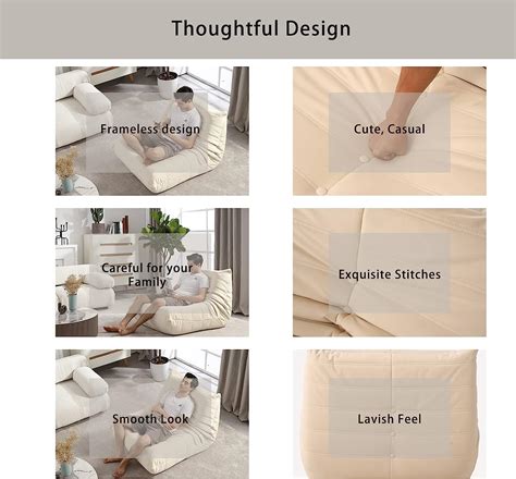 Buy Midomido Modern Lazy Chair Waterproof Puff Couch Cover Soft Lounge