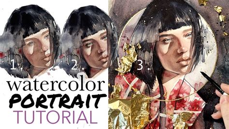 Watercolor Portrait With Dramatic Lighting Tutorial Youtube