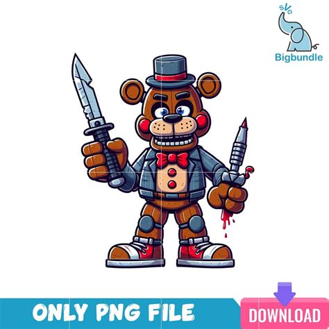 Freddy Fazbear Scary Png Bigbundlesvg