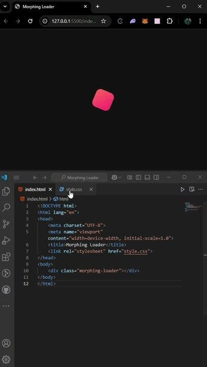 Morphing Loader Webdeveloper Html Css Javascript Js Coding Frontend Loading Animation