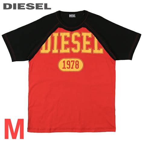 【楽天市場】【30 Offクーポンあり】 Diesel ディーゼル メンズ クラック加工プリント ラグラン 半袖tシャツ カットソー【t Raglen】【サイズm】【レッド】die M T