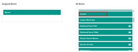 how to add a custom block on a hostx page knowledgebase whmcs