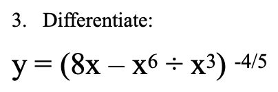 Solved Differentiate Y Xx X Chegg Com