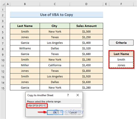 How To Use Advanced Filter To Copy Data To Another Sheet In Excel