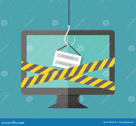 Internet Phishing Hacking Login And Password Stock Vector Illustration Of Internet