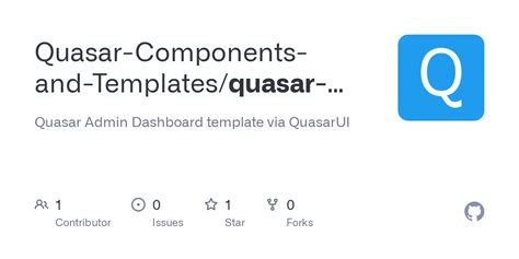 Github Quasar Components And Templatesquasar Admin Template Quasar