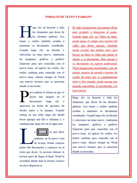 Formato De Texto Y Parrafo Pdf