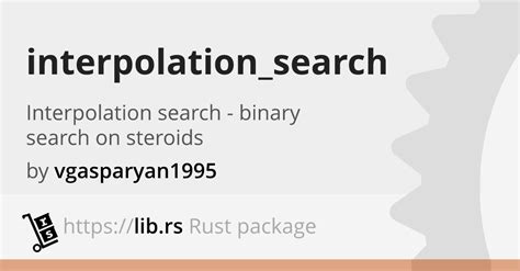Interpolationsearch — Rust Implementation Librs