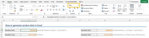 How To Generate Random Data In Excel
