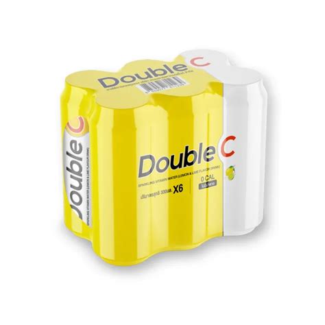 [พร้อมส่ง ] ดับเบิ้ลซี สปาร์คกลิ้ง วิตามินวอเตอร์ น้ำโซดา กลิ่นเลมอนไลม์ 330 มล X 6 กระป๋อง