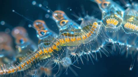 An Extreme Closeup Of A Euglenoids Flagellum Highlighting Its Intricate Structure And The Tiny