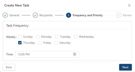 Create New Edit Duplicate Task Wizard