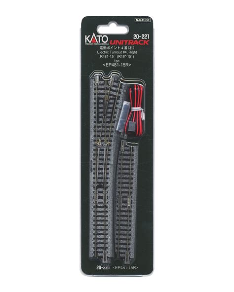 Kato 20 221 Unitrack Ep481 15r Right Hand Electric Turnout 15