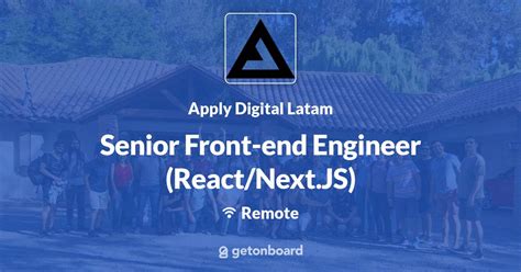 Senior Front End Engineer Reactnextjs At Apply Digital Latam