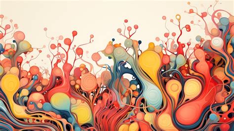 Premium Ai Image Abstract Art Flowing Interconnected Shapes