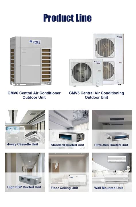 Gree Vrv System Multi Zone Air Conditioning For Home R32r410ar290 Inverter Household Central