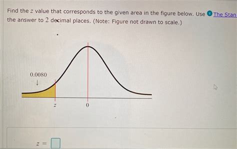 Get Answer B Find The Z Value That Corresponds To The Given Area In The Transtutors