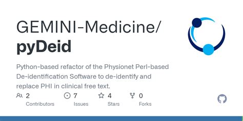 Github Gemini Medicinepydeid Python Based Refactor Of The Physionet Perl Based De