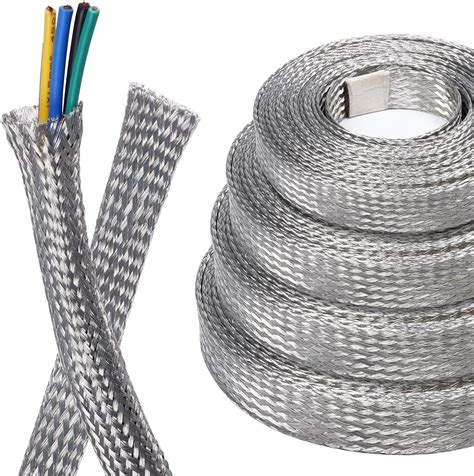 Buyuneed Tinned Copper Metal Braid Sleeving Wire Shielding