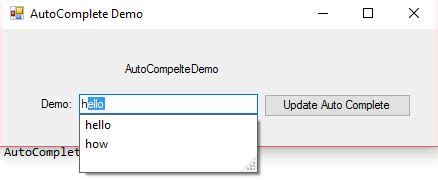 Crazy Stupid Auto Complete Textbox Using C