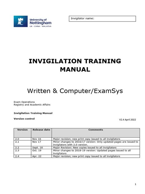 invigilation manual 2022 final pdf identity document