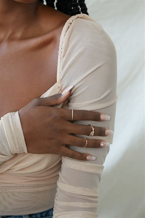 Gold Ring Set Rhinestone Ring Set Floral Ring Set Lulus