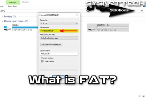 What Is FAT File Allocation Table Definition Types