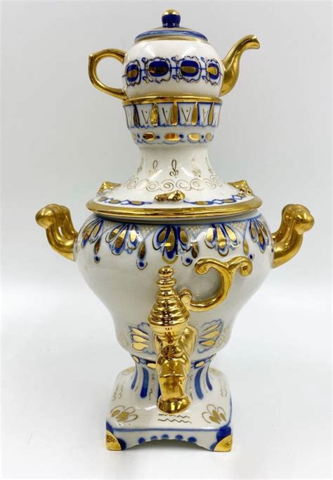 Винтаж Фарфоровый самовар Гжель Олимпиада в интернет магазине на Ярмарке Мастеров Предметы