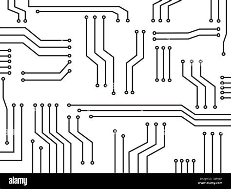 Microchip Line Technology Symbol Abstract Background Stock Photo Alamy