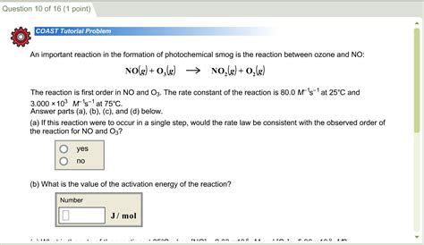 Question 10 Of 16 1 Point Coast Tutorial Problem An