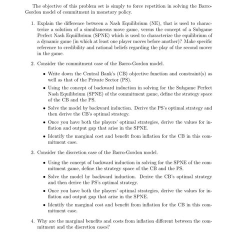 Solved The Objective Of This Problem Set Is Simply To Force