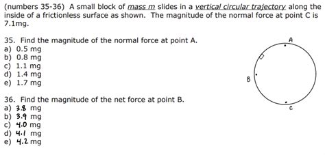Solved Numbers A Small Block Of Mass M Slides In A Chegg
