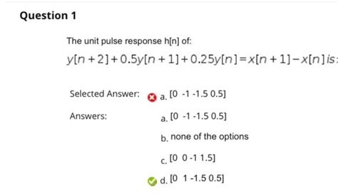Solved The Unit Pulse Response H N Of Chegg