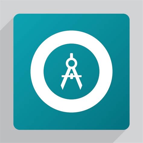 Premium Vector Flat Compasses Icon White On Green Background