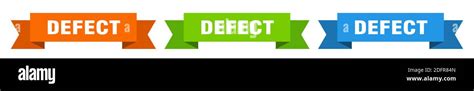 Defect Ribbon Defect Isolated Paper Banner Sign Stock Vector Image And Art Alamy