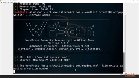 Kali Linux Penetration Testing Recipes Wordpress Vulnerability Testing