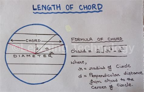 how to calculate length of chord for circle construction encyclopedia