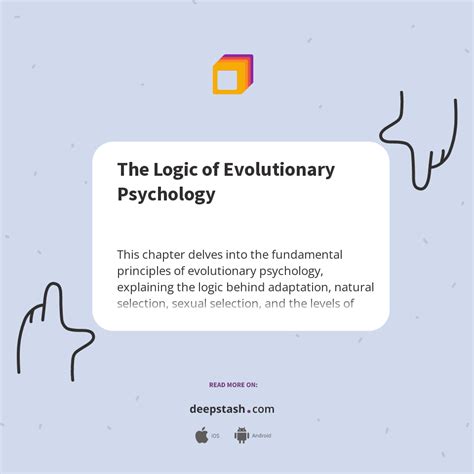 The Logic Of Evolutionary Psychology Deepstash