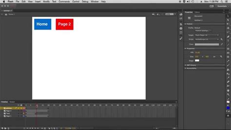Creating Buttons Navigation In Adobe Flash Cc Youtube