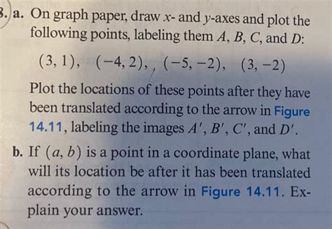Solved 3 A On Graph Paper Draw X And Y Axes And Plot The