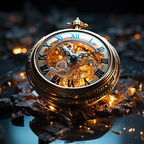 Artistic Representation Of The Passage Of Time And Clock Stock