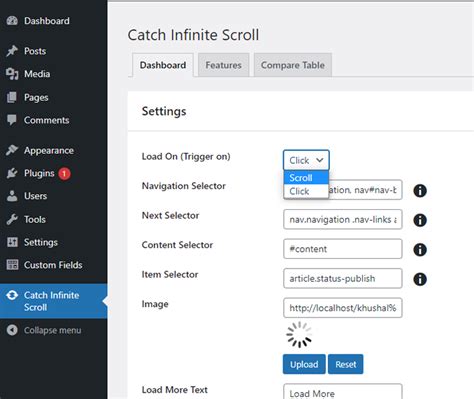how to create infinite scrolling and load more button in wordpress blog