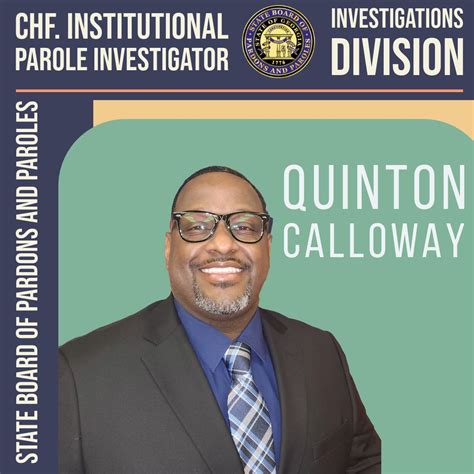 Georgia Join Us In Congratulating Quinton Calloway On Becoming Our Newest Chief Institutional
