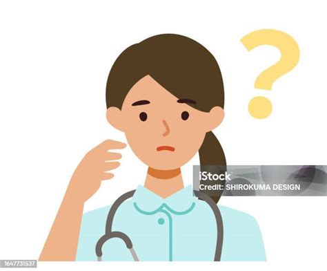 일하는 간호사 여자 건강 관리 개념여자 만화 캐릭터입니다 사람들은 프로필 아바타 및 아이콘에 얼굴을 맞춥니다 여자에게 묻는 이미지를 닫습니다 간호사에 대한 스톡 벡터 아트