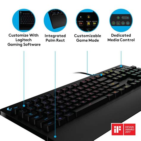 Logitech G213 Gaming Keyboard With Dedicated Media Controls Computer Solution