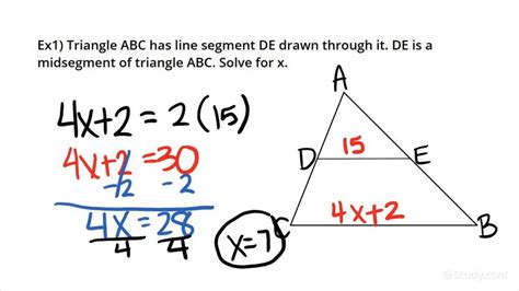 Using The Triangle Midsegment Theorem Geometry Study Com