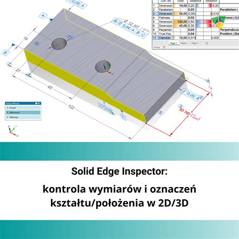 Solid Edge Inspector Kontrola Wymiarów I Oznaczeń Kształtu Położenia W 2d 3d Blog Gmsystem
