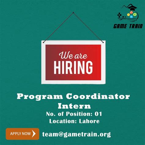 Game Train On Linkedin We Are Seeking A Proactive And Versatile Intern As A Training Coordinator